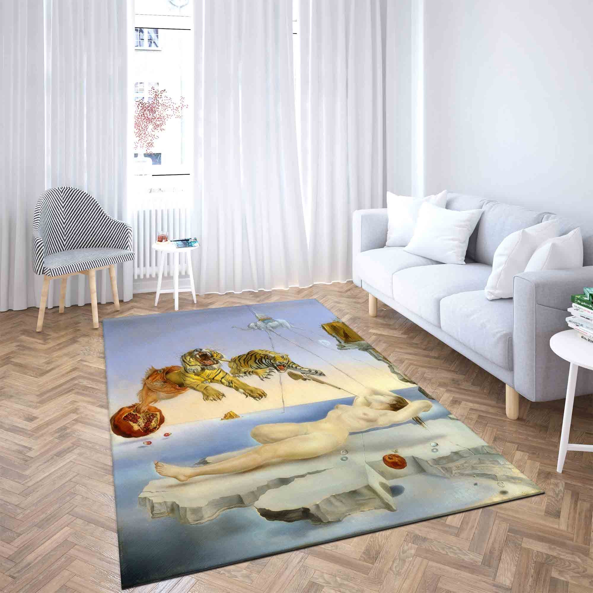 Dali Pomegranate Rugs Salvador Dali Rugs Dream Caused Rugs - Etsy