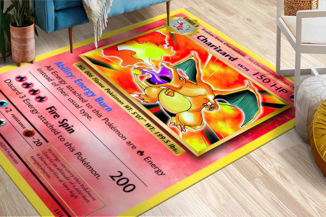 Charizard Rug, Classic Rug, Cartoon Rug, Pokemon Rugs, Japanese Rugs ...
