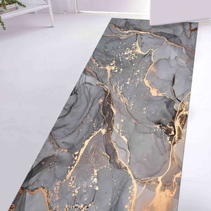 Gray and Gold Marble Rugs, Shimmery Rugs, Alcohol Ink Rug, Personalized ...