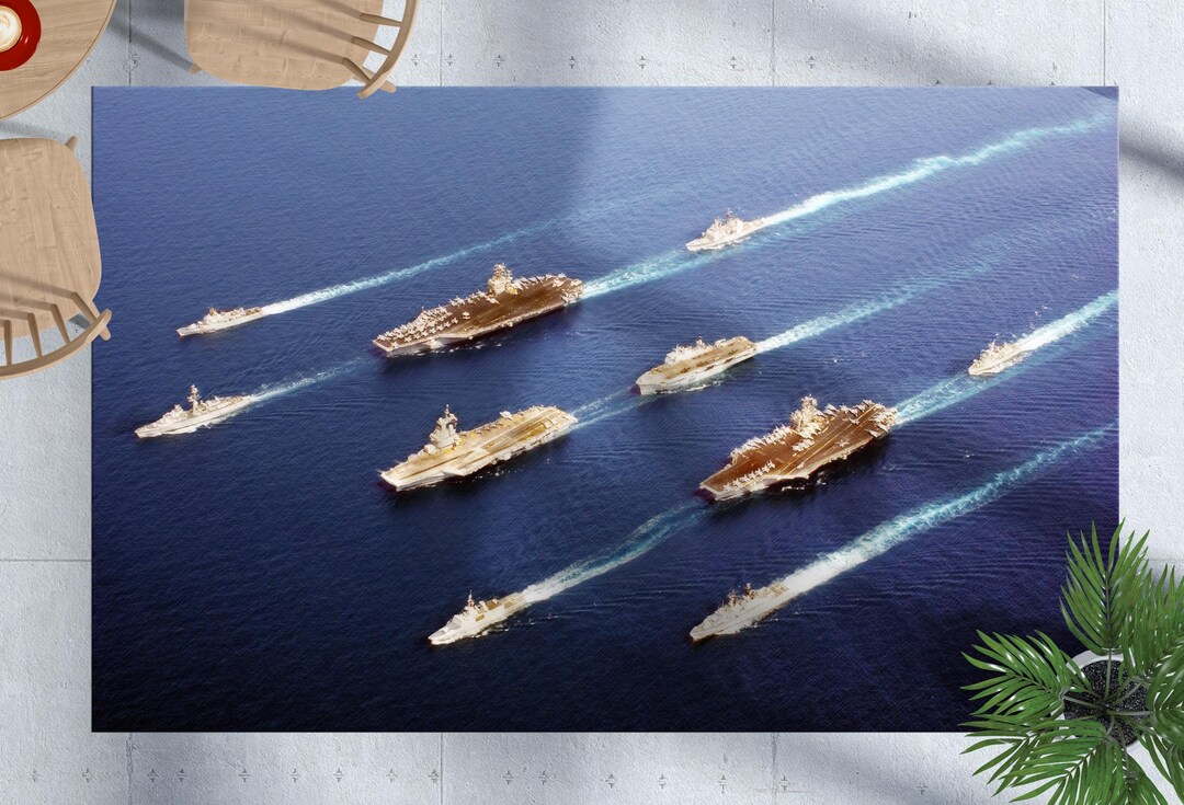Military Navy Ships Warriors Rug, Ocean Rug, Sea Rugs, Landscape Rugs ...