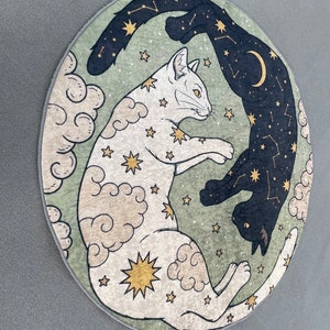 Cat Rugs, Round Rug, Circle Rugs, Animal Rug, Boho Rug, Luxury Rug ...