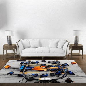 Norris Mclaren F1 Rugs, Formula 1 Rugs, Man Cave Rugs, Car Rug, Home ...