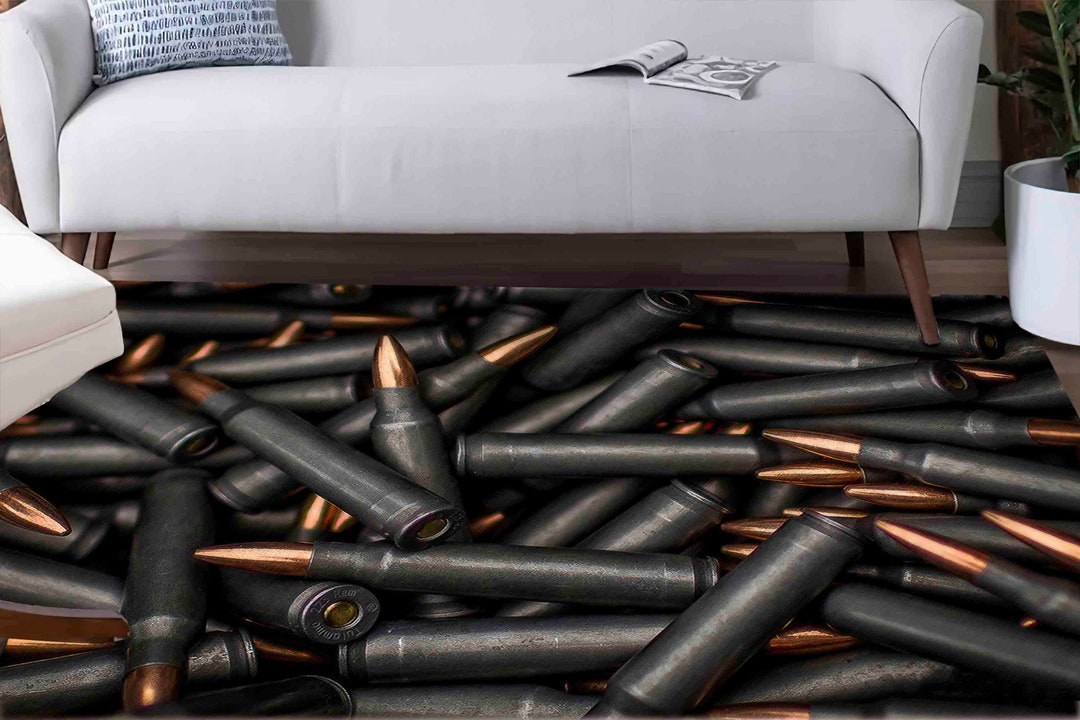 Bullet Rug, Army Rugs, Man Cave Rugs, Modern Rugs, Saloon Rug, Pet ...