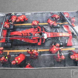 Charles Leclerc Rug, Formula One Pit Stop Rugs, Boy Room Rug, Garage ...