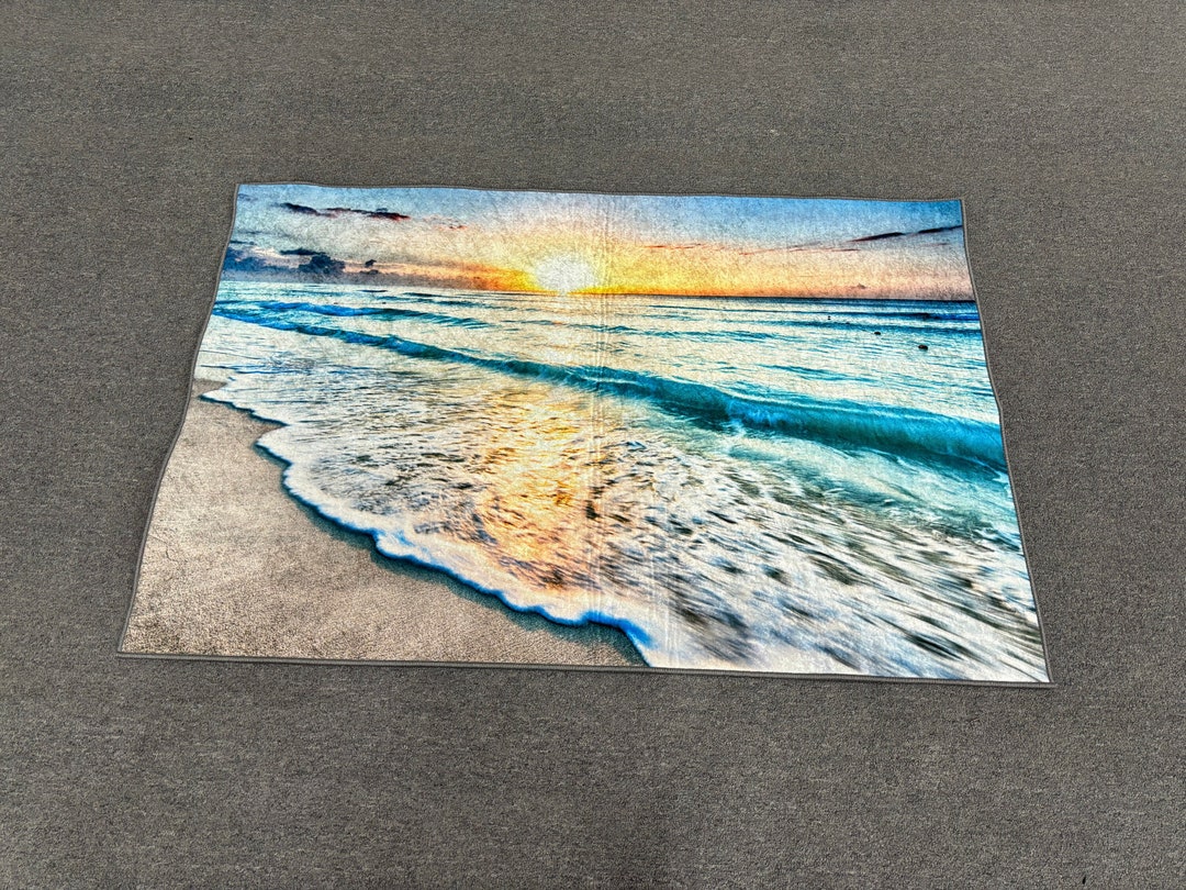 Entry Rugs, Sunset Rug, View Rugs, Sunset at the Ocean Rug, Office ...