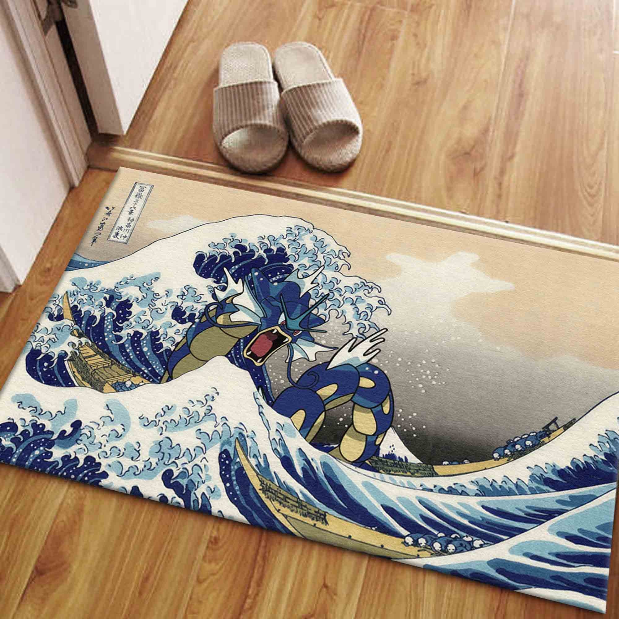 The Great Wave Rug Japanese Rug Wave off Kanagawa Rugs - Etsy