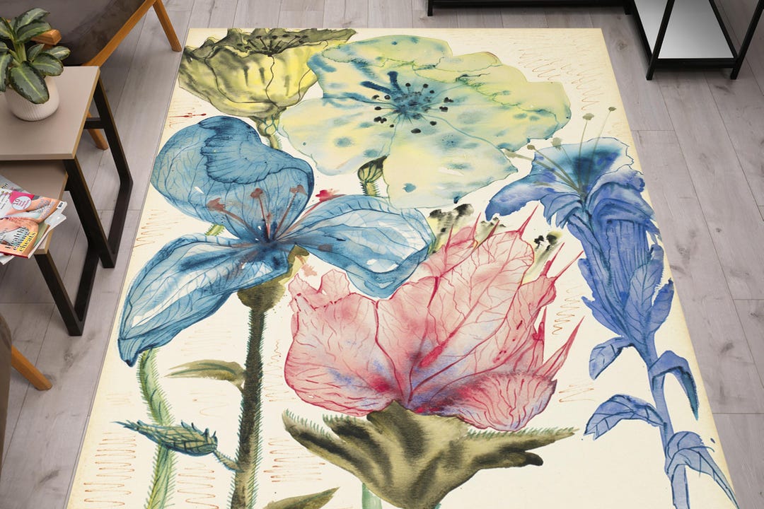 Flowers Rug, Dali Flowers Rugs, Salvador Dali Rug, Reproduction Rugs ...