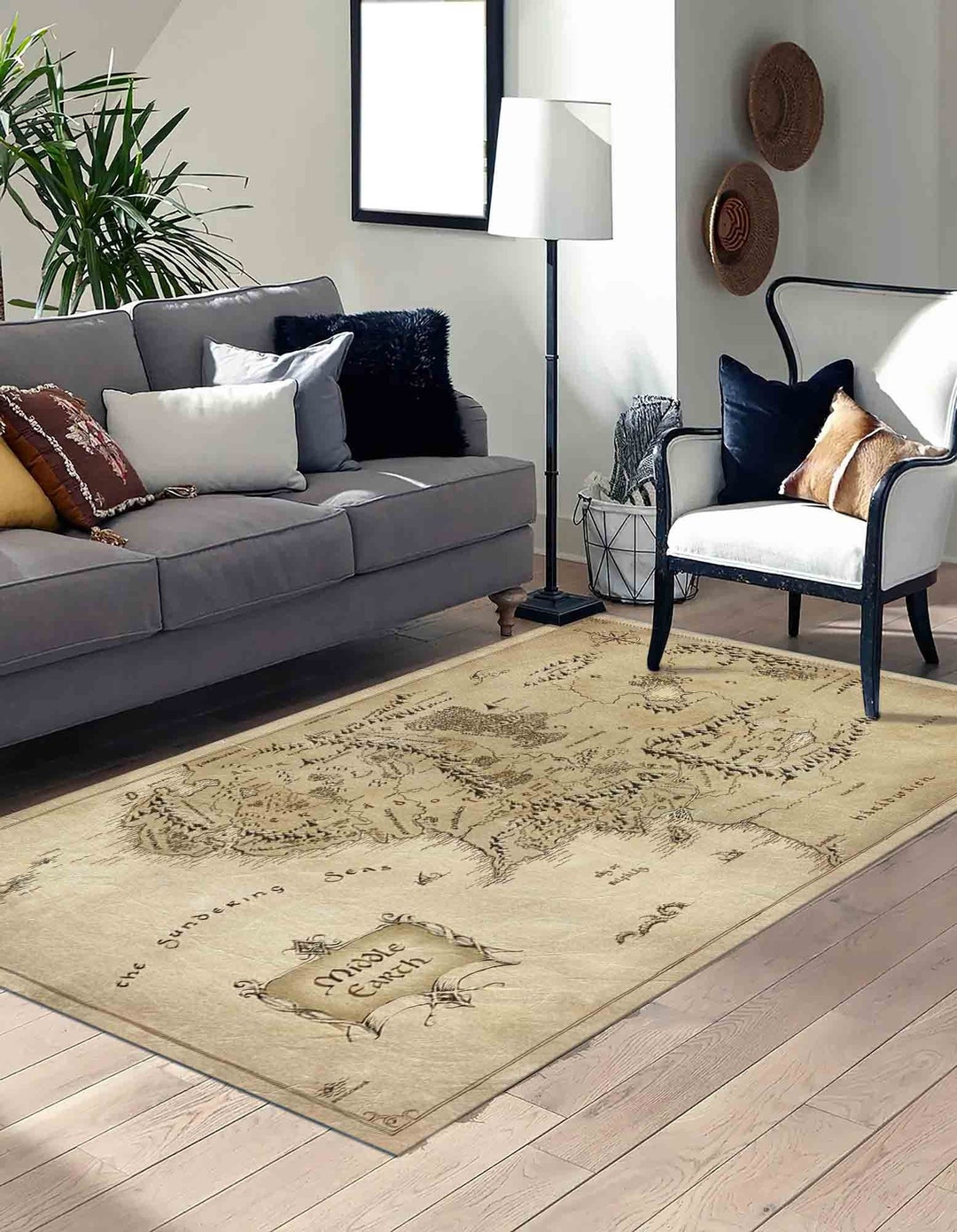 World Map Rug Map Rugs Bridesmaid Gift Rugs Lord of the - Etsy