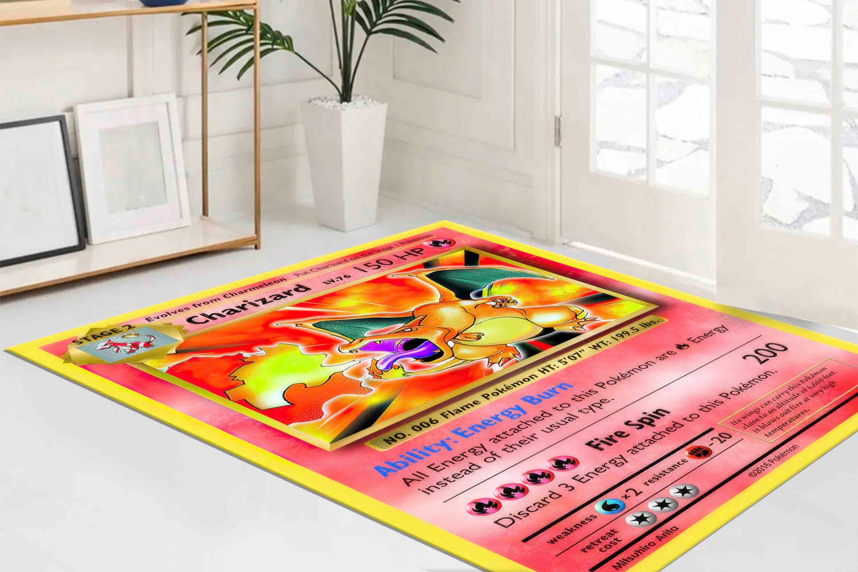 Charizard Rug Classic Rug Cartoon Rug Pokemon Rugs - Etsy UK
