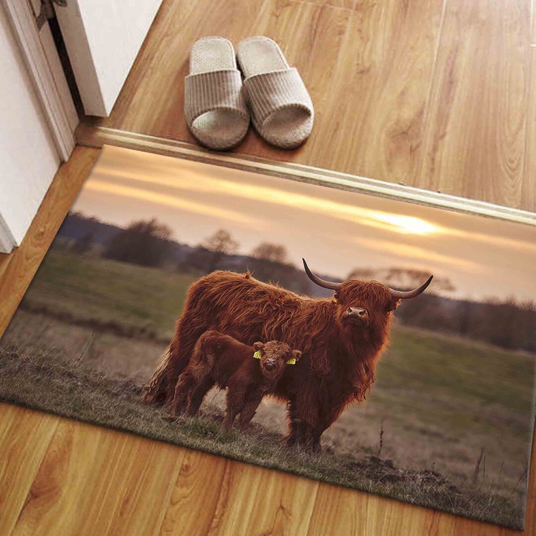 Highland Cow Rug, Tropical Rugs, Coastal Rug, Animal Rugs, Soft Rug ...