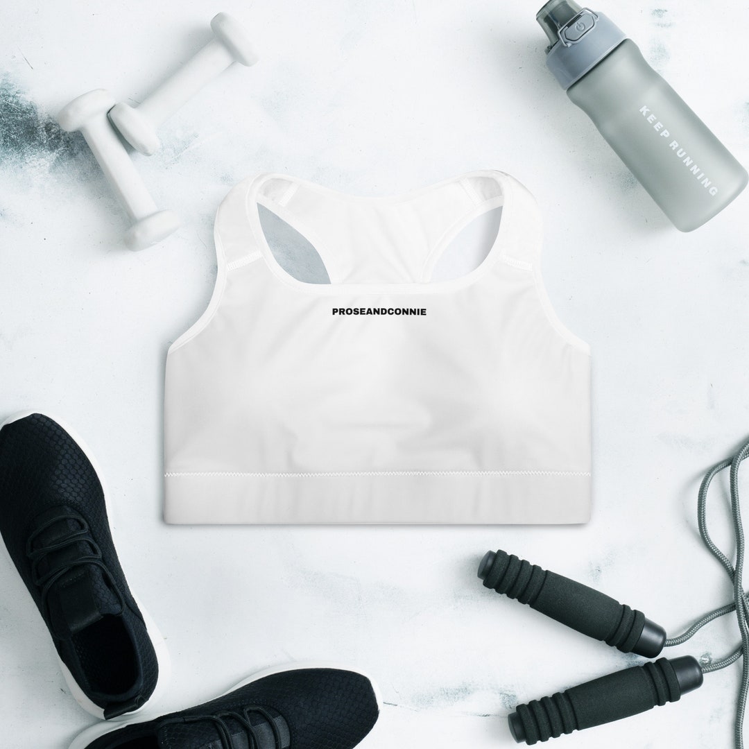 Limitless Sports Bra Removable Padding, White High-impact Essential ...