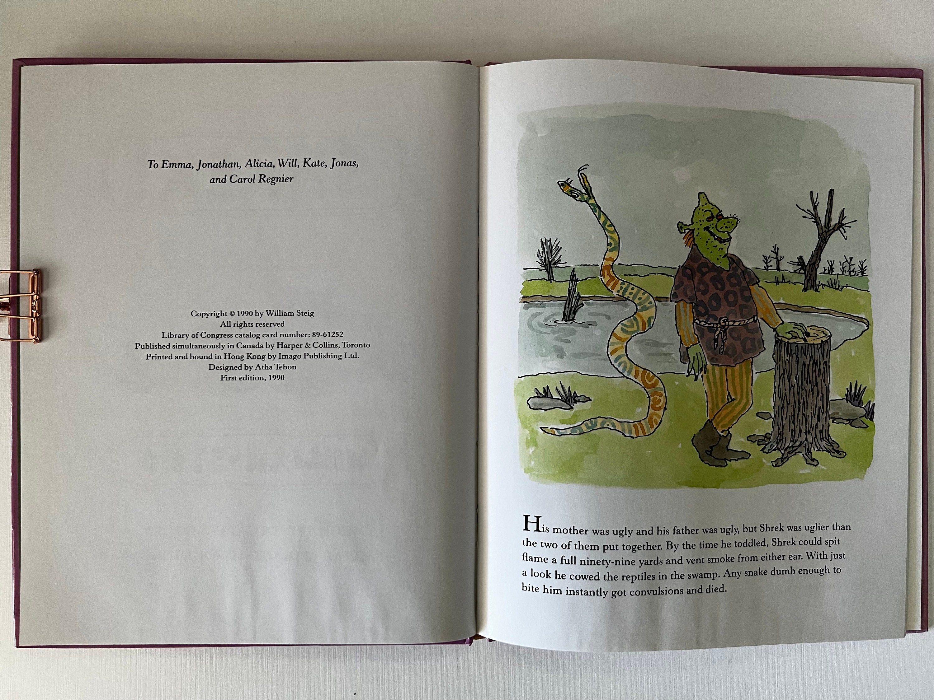 Shrek by William Steig 1990 Published by Farrar, Straus and Giroux ...