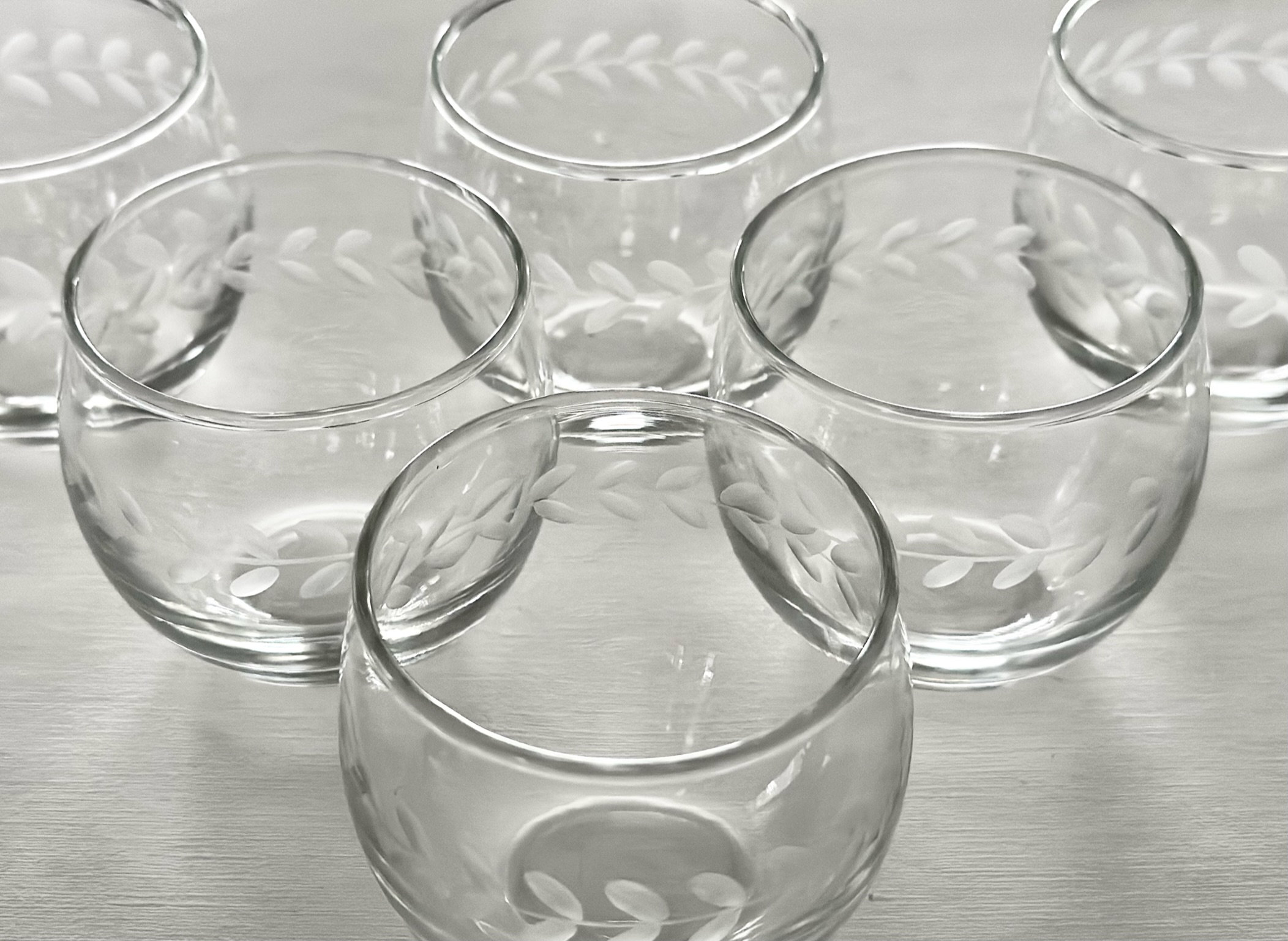 Anchor Hocking Laurel Roly Poly Glass Set set of 10 - Etsy
