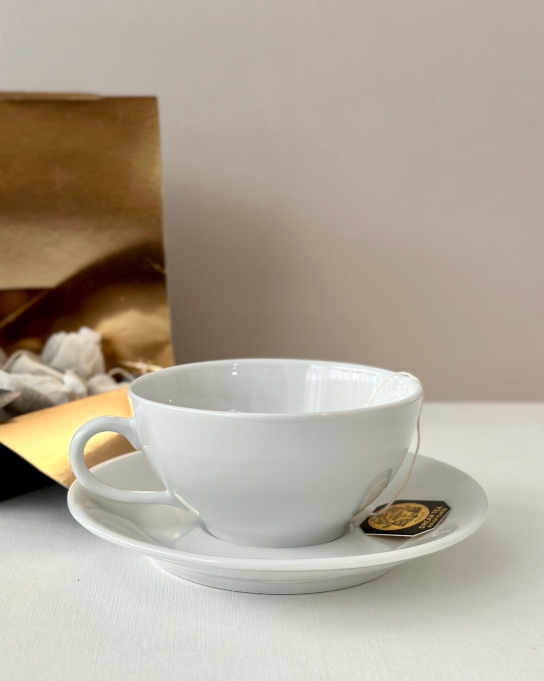 Pillivuyt France Porcelain Coupe Cup and Saucer Set (set of 8) - Etsy