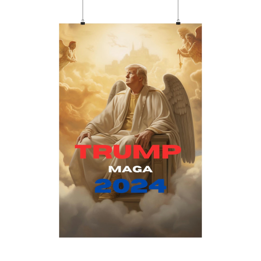 Angel Trump American Flag MAGA Poster - Etsy