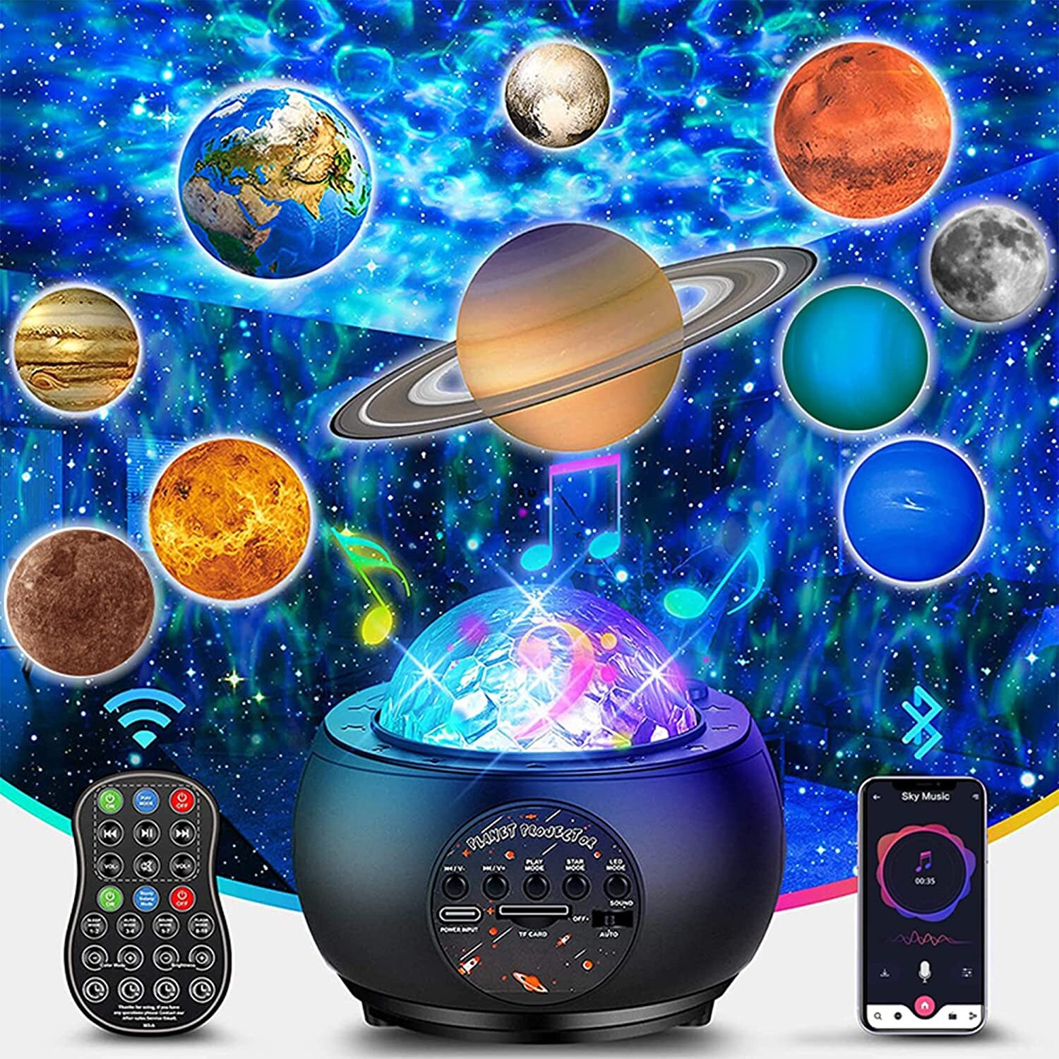 Solar System Ceiling Light Projection