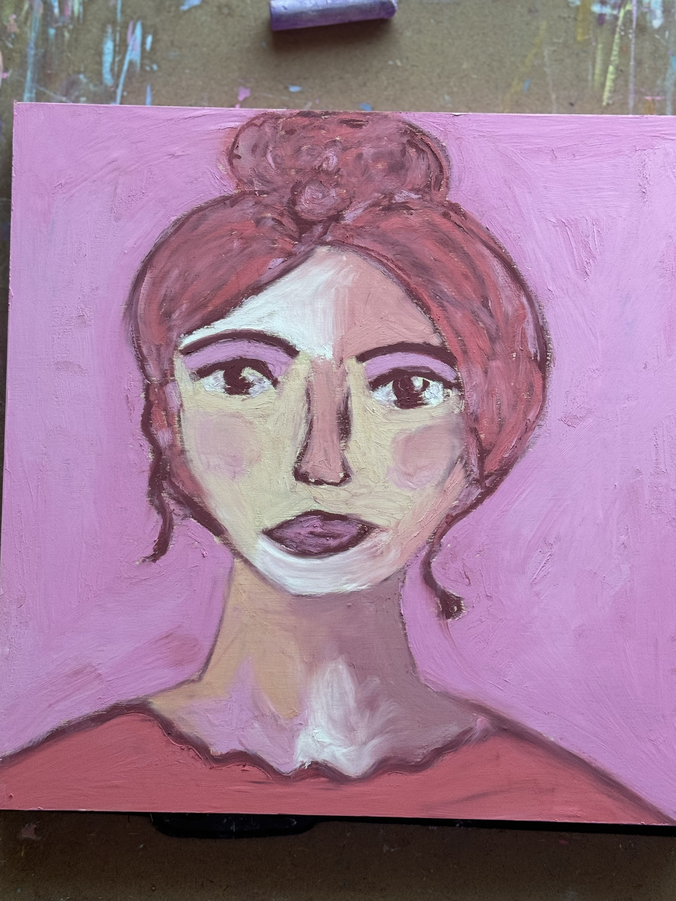 Oil Pastel Hand Drawn Art - Portrait, Colorful, Wall Art, Decoration ...