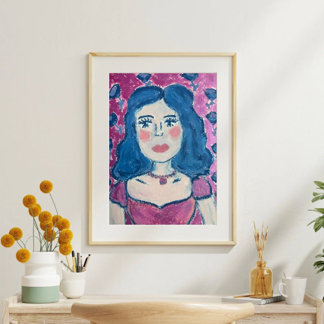 Oil Pastel Hand Drawn Art - Original Drawing, One of a Kind, Home Decor ...