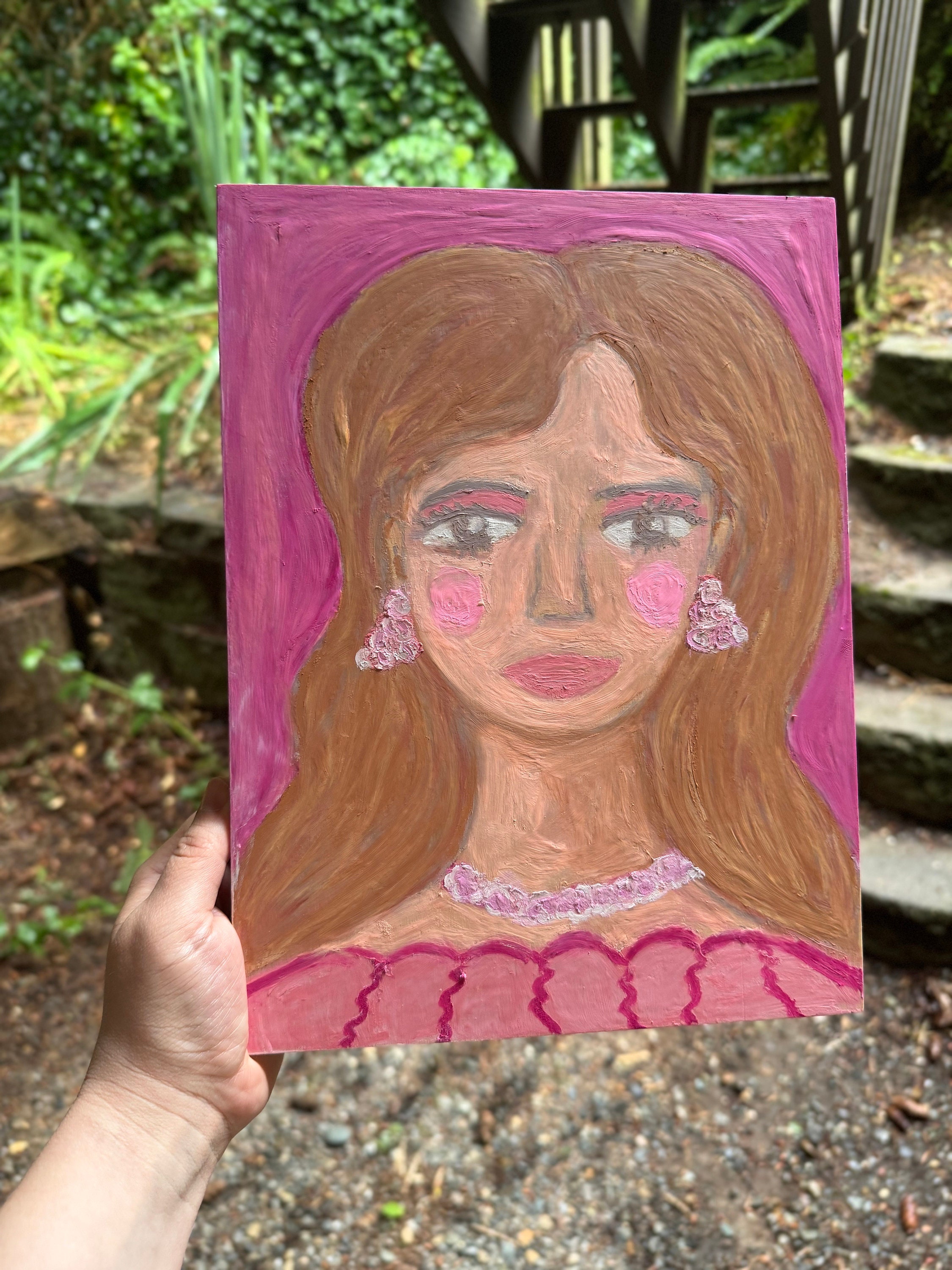 Oil Pastel Hand Drawn Art - Portrait, Colorful, Wall Art, Decoration ...