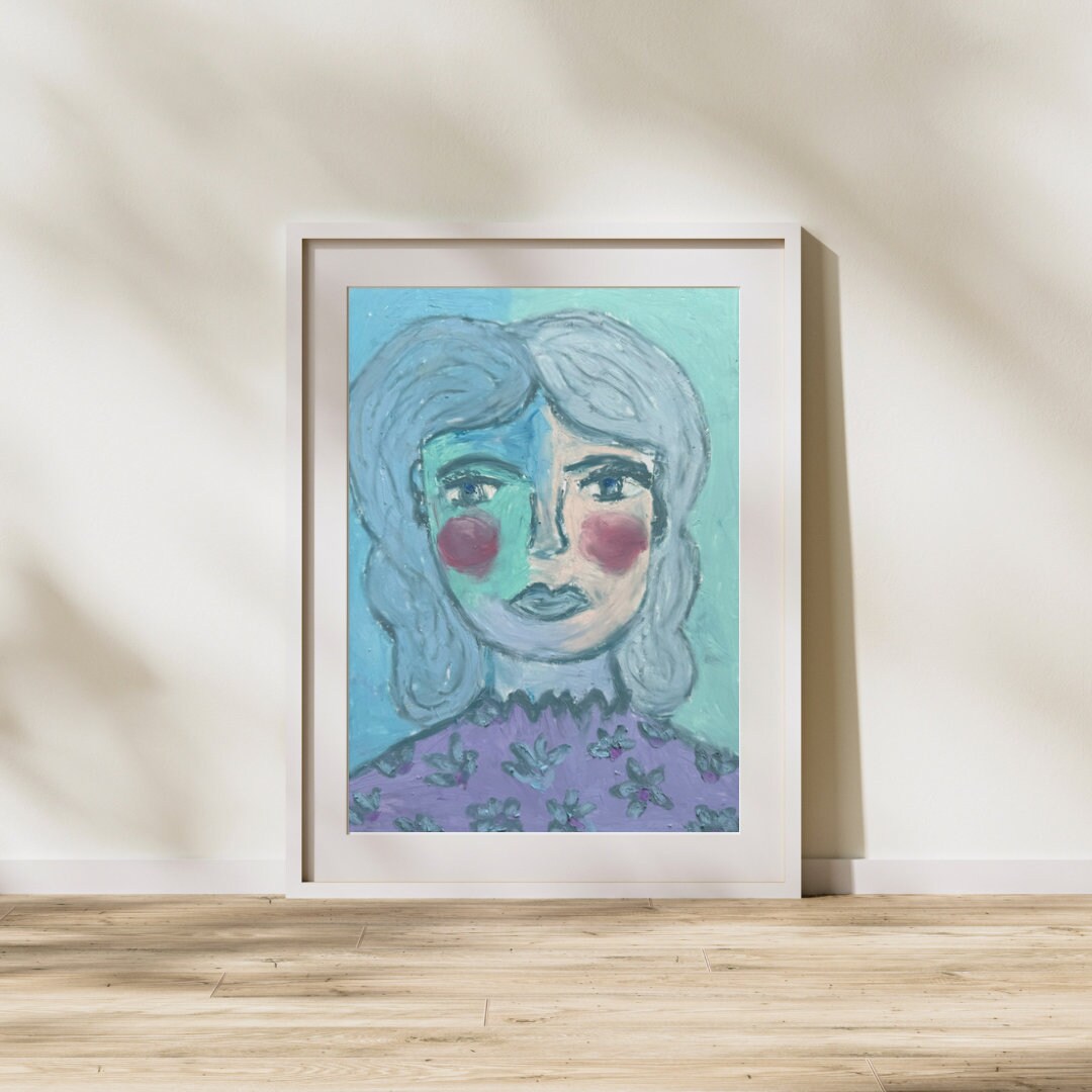 Oil Pastel Hand Drawn Art Original Drawing, One of a Kind, Home Decor ...