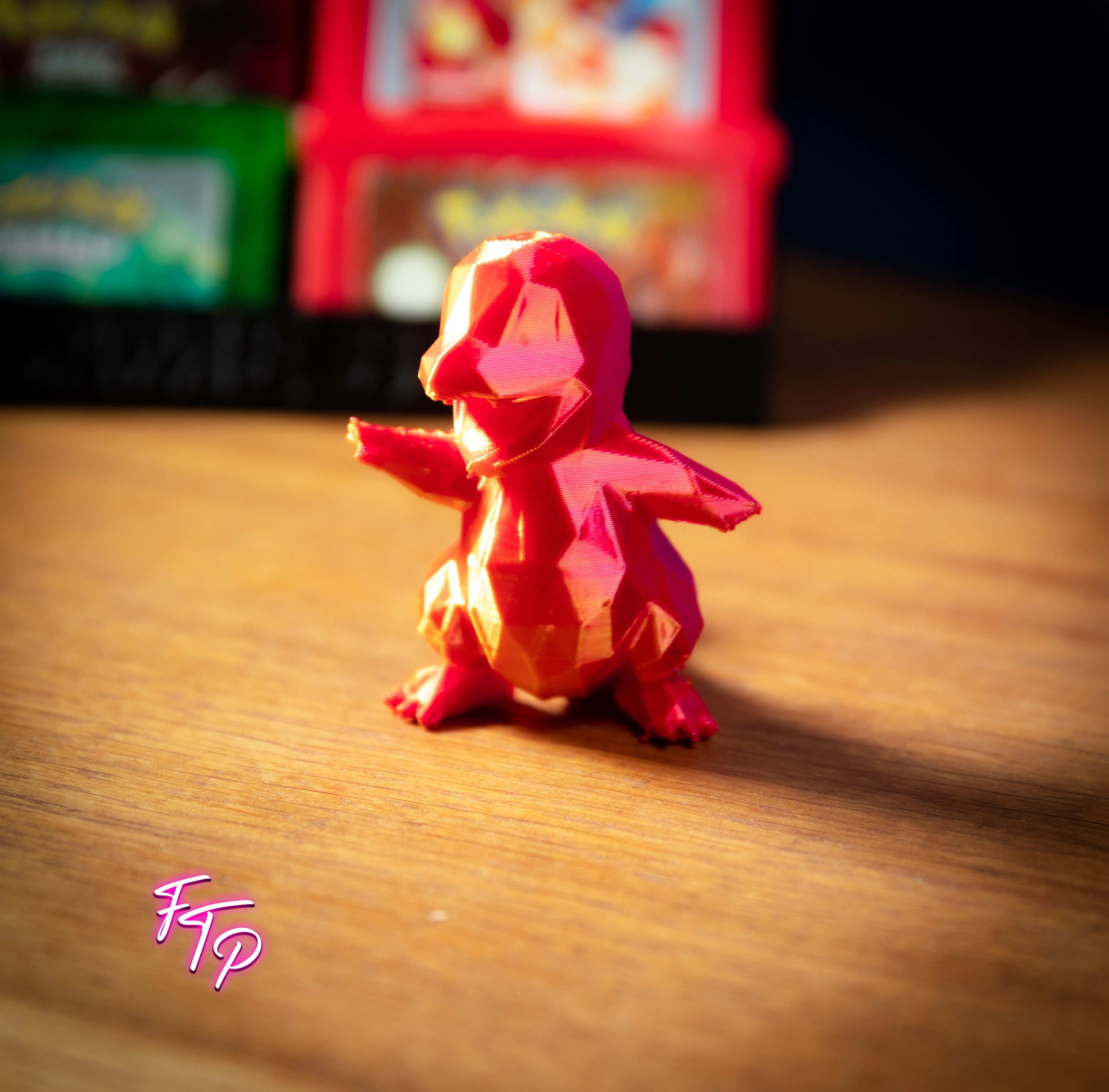 3D Printed Pokémon Low Poly Charmander - Etsy