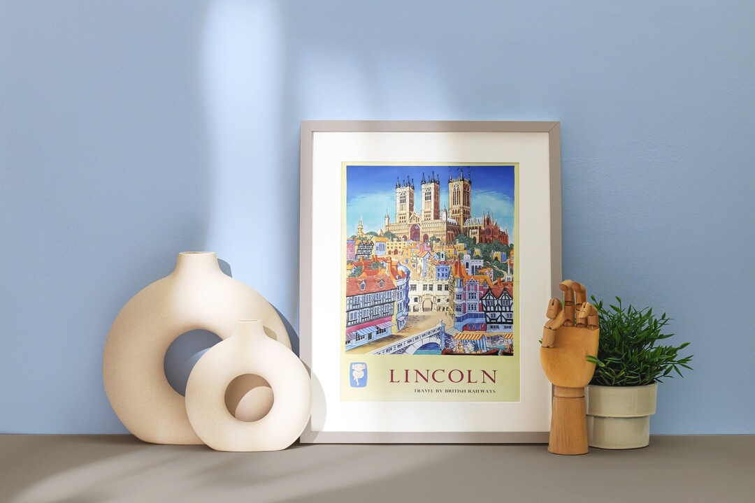 Vintage Travel Poster England - Lincoln | Vintage Style Travel Posters ...