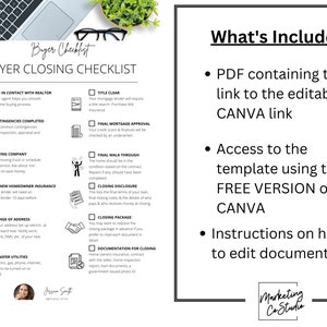 Buyer Closing Checklist| Real Estate Marketing| Homebuyer| Realtor ...