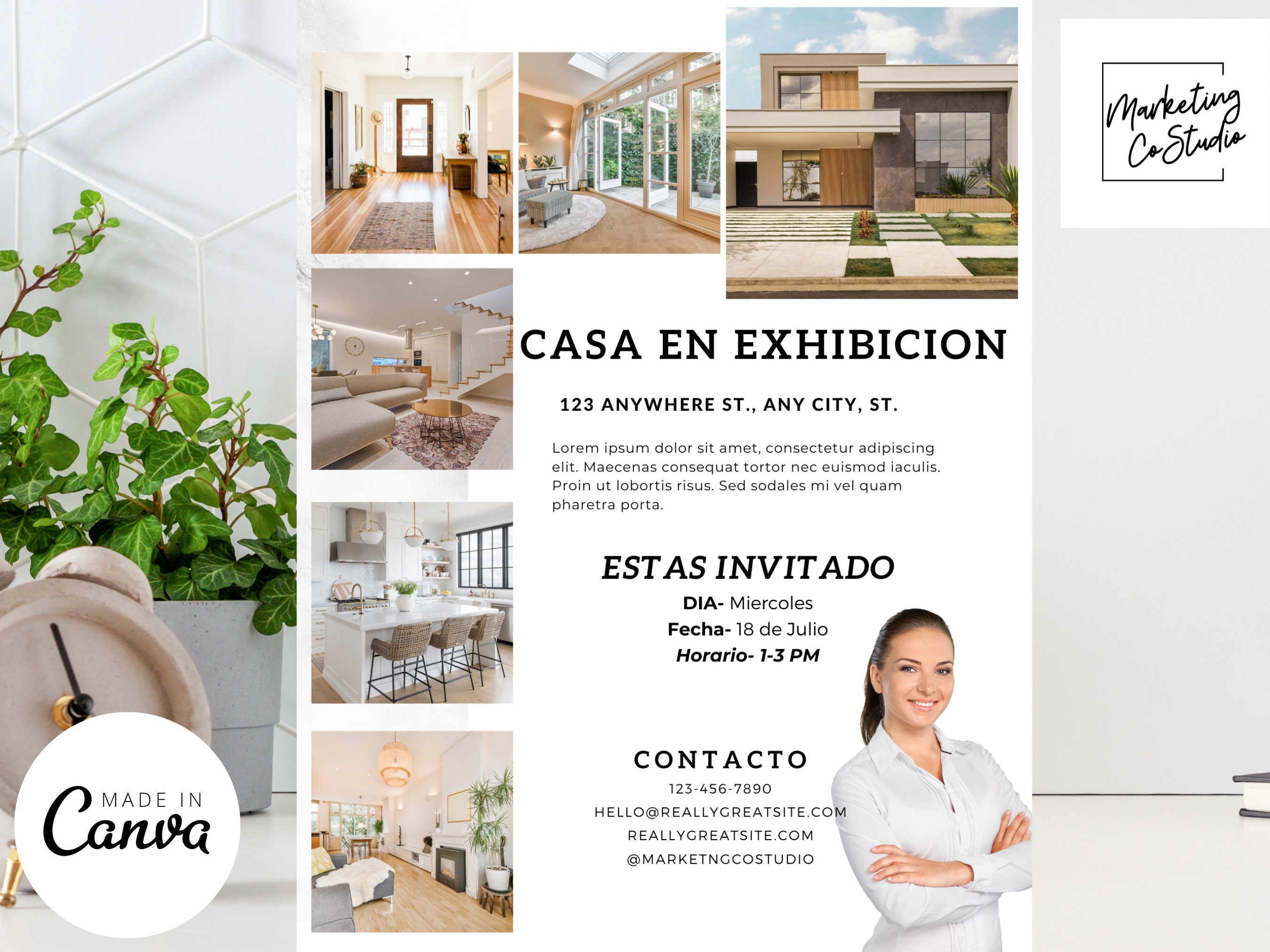 Spanish Open House Sign-in Sheet| Bienes Raíces| Casa Exhibicion, Canva ...