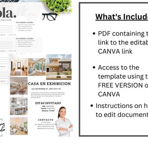 Spanish Open House Sign-in Sheet| Bienes Raíces| Casa Exhibicion, Canva ...