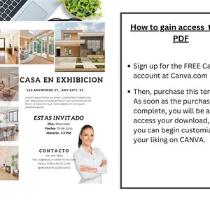Spanish Open House Sign-in Sheet| Bienes Raíces| Casa Exhibicion, Canva ...