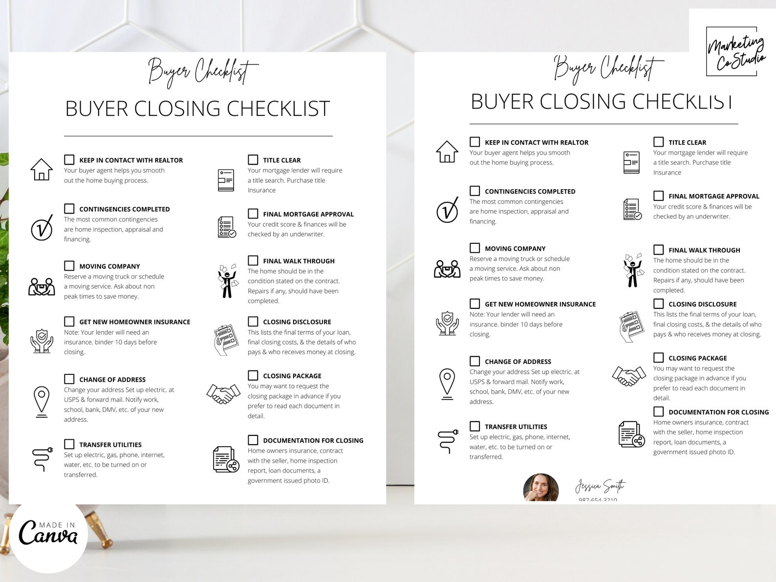 Buyer Closing Checklist| Real Estate Marketing| Homebuyer| Realtor ...