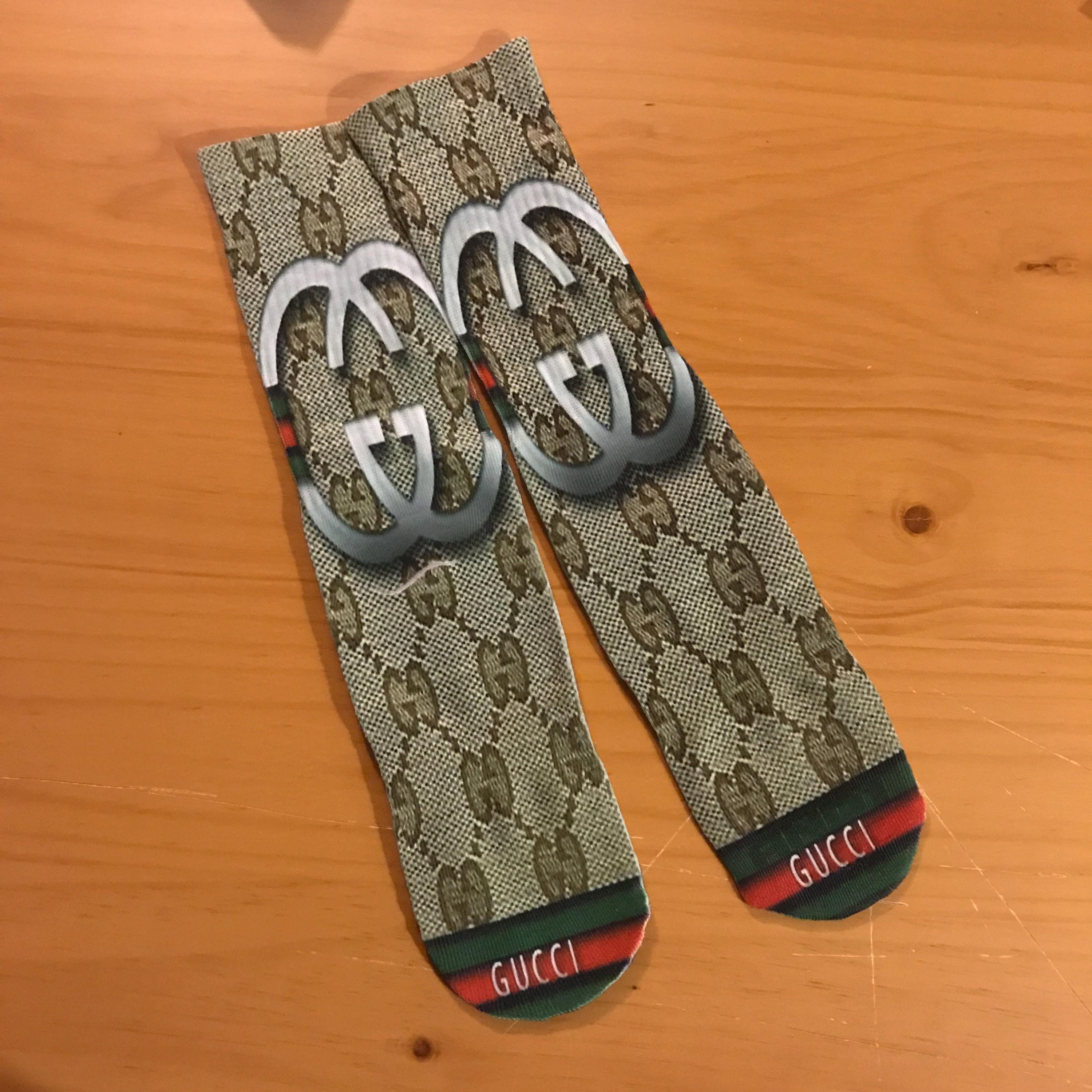 100 Dollar Bill Money Design Printed Crew Socks for Men Women and Kids ...