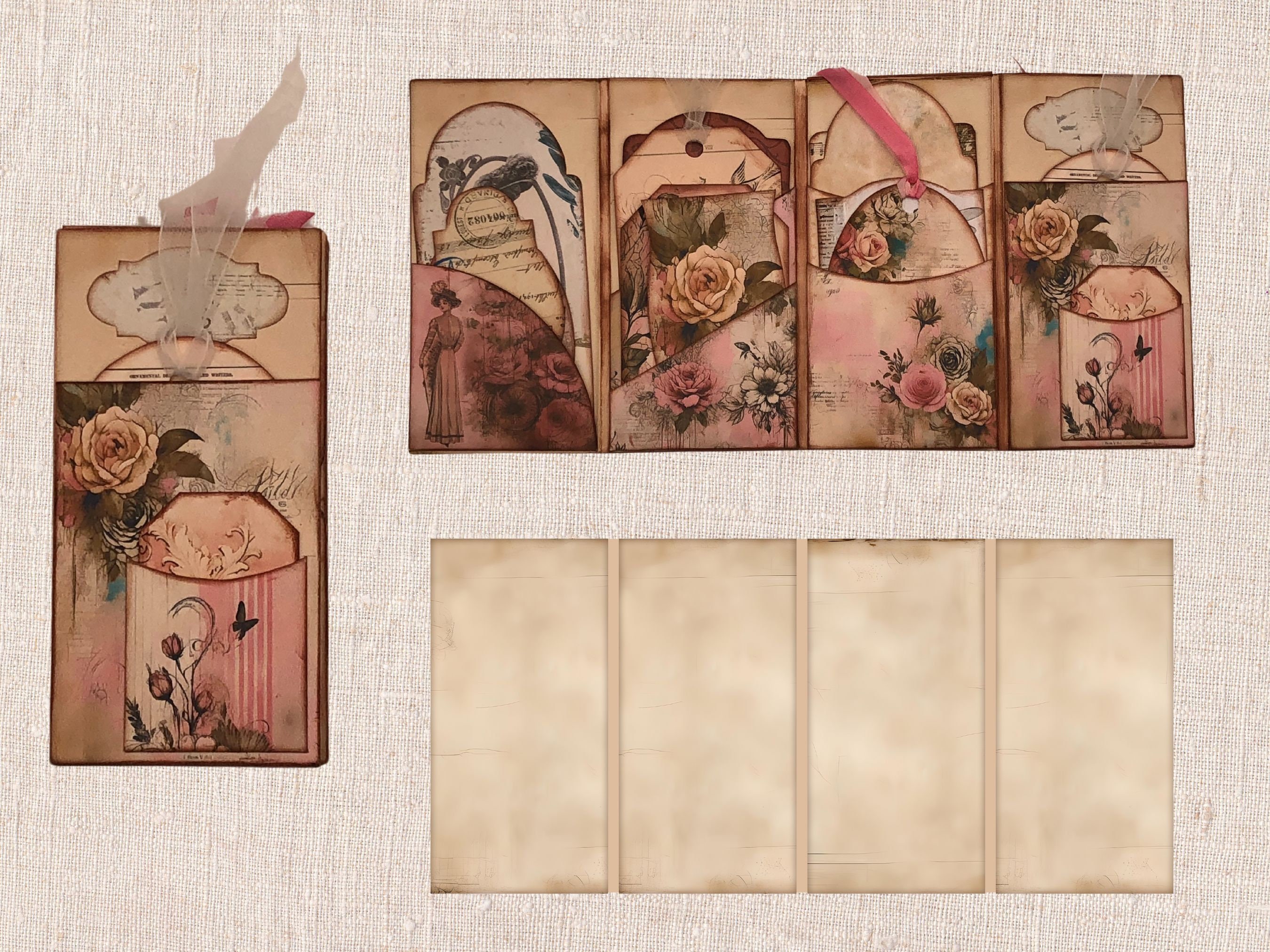 Vintage Inspired Mini Junk Journal-shabby Chic Memory Book-vintage ...