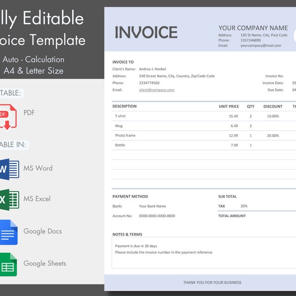 Invoice - Etsy