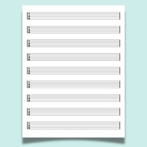 Set of 6 Printable Guitar Music Sheet Bundle | 18 Templates | Guitar ...