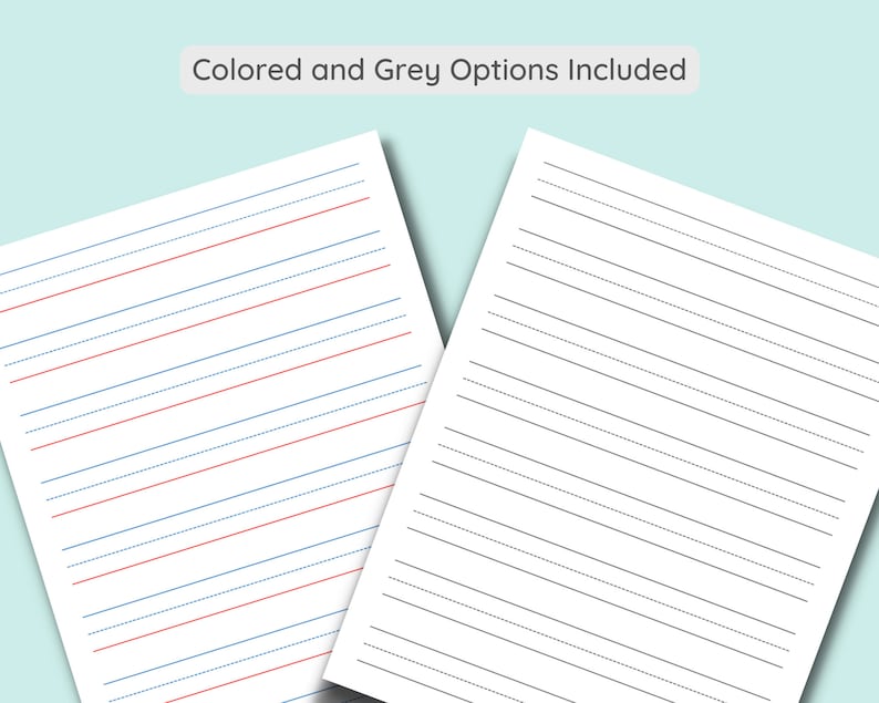 3-lined Writing Practice Paper | Handwriting Penmanship Calligraphy ...