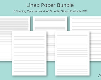 Printable Narrow Ruled Paper - Etsy