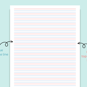 4-lined Writing Practice Paper | Handwriting Penmanship Calligraphy ...