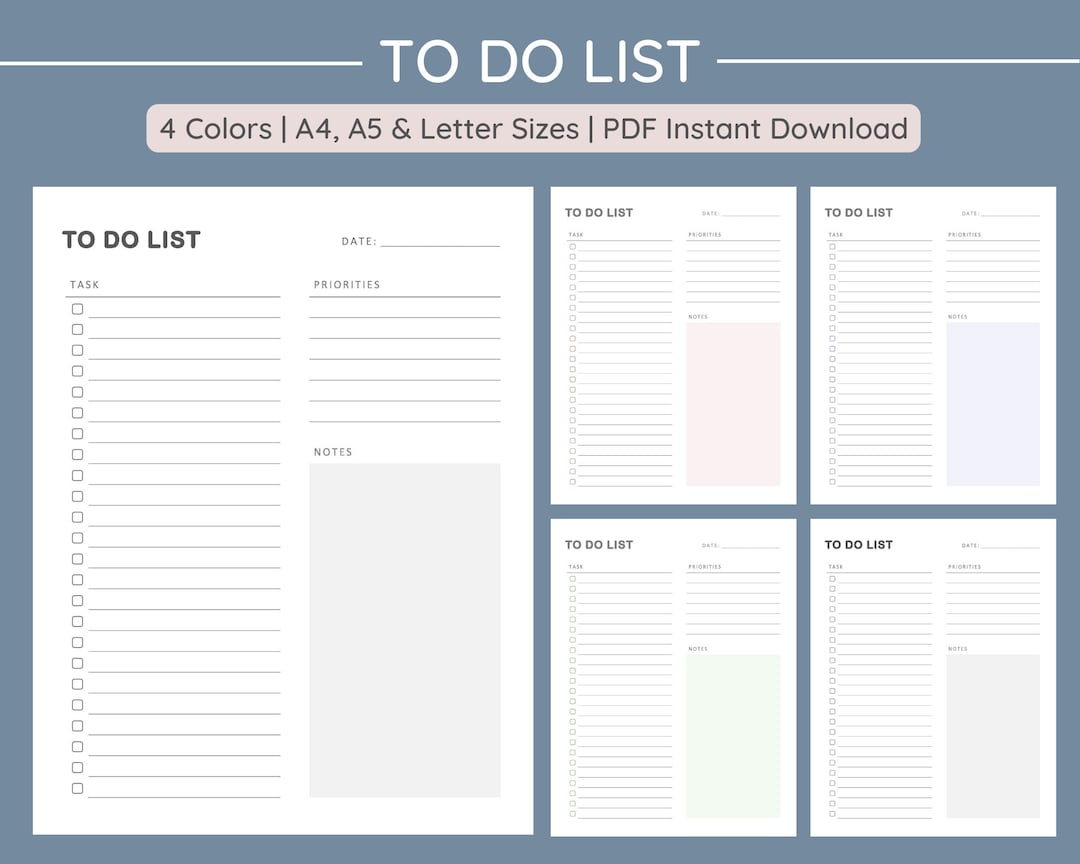 To Do List | Priority Planner | Printable To-do List | Minimalistic ...