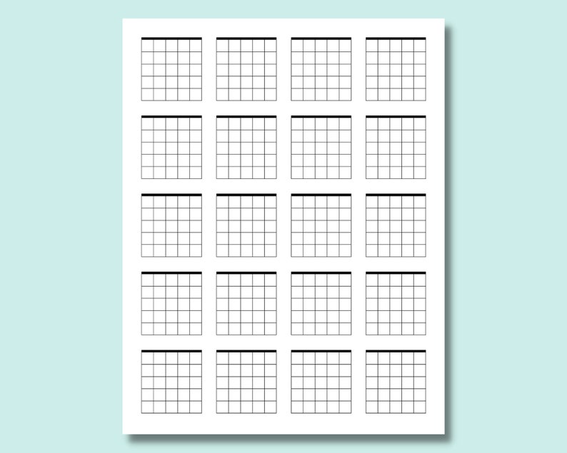 Guitar Chord Grid Sheet | Blank Guitar Chord Chart Paper | A4, Letter ...