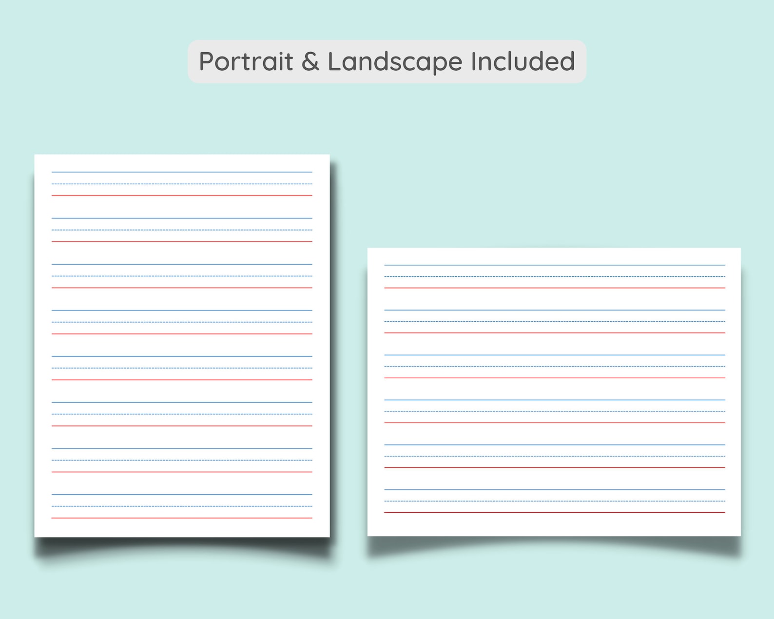 3-lined Writing Practice Paper | Handwriting Penmanship Calligraphy ...