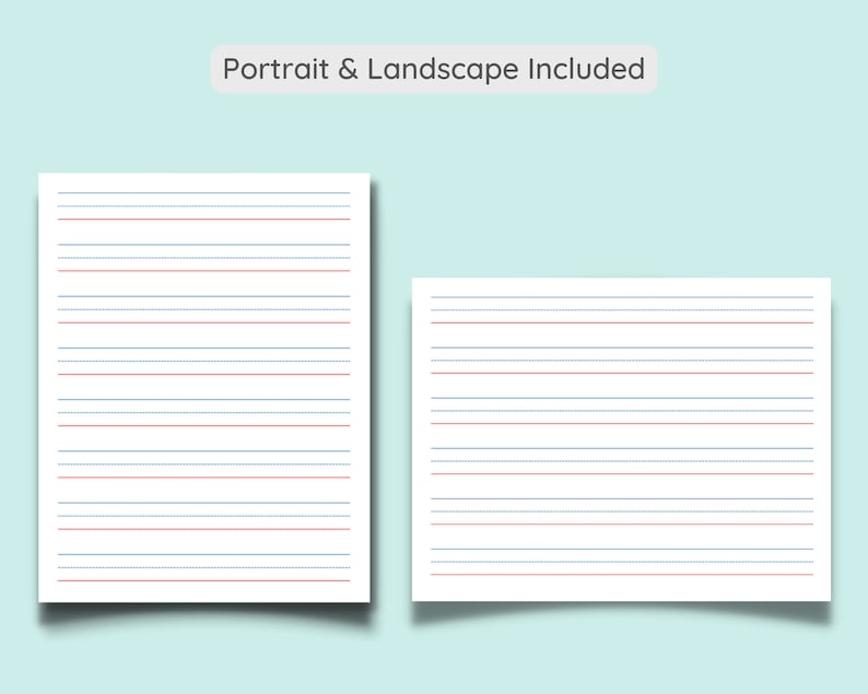 3-lined Writing Practice Paper | Handwriting Penmanship Calligraphy ...
