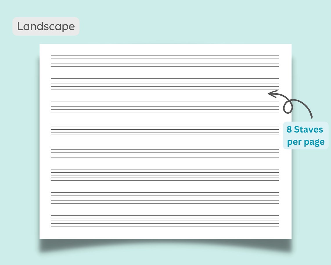 Blank Sheet Music Paper | Music Sheets | Digital Manuscript Paper ...