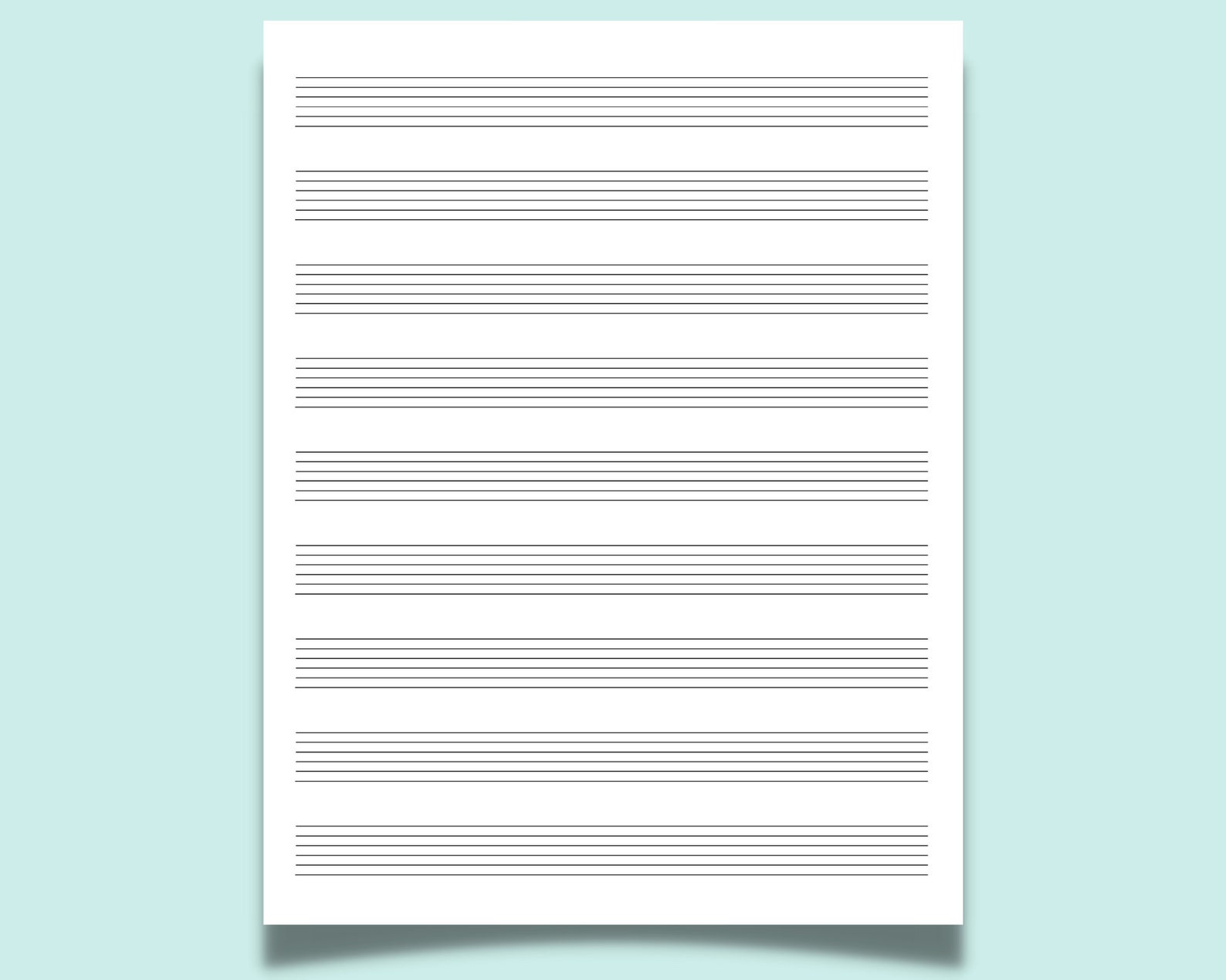 Set of 6 Printable Guitar Music Sheet Bundle 18 Templates Guitar Chord ...