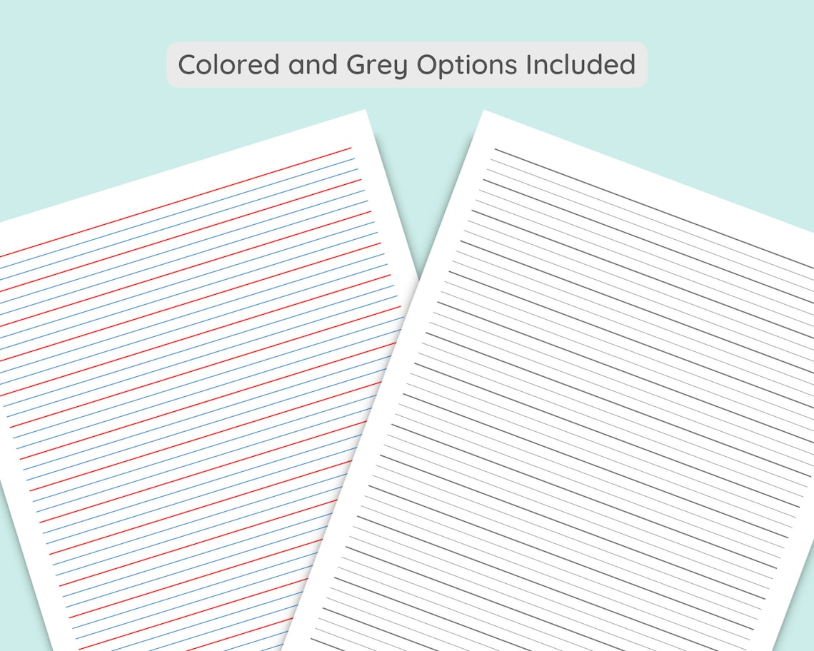 4-lined Writing Practice Paper | Handwriting Penmanship Calligraphy ...