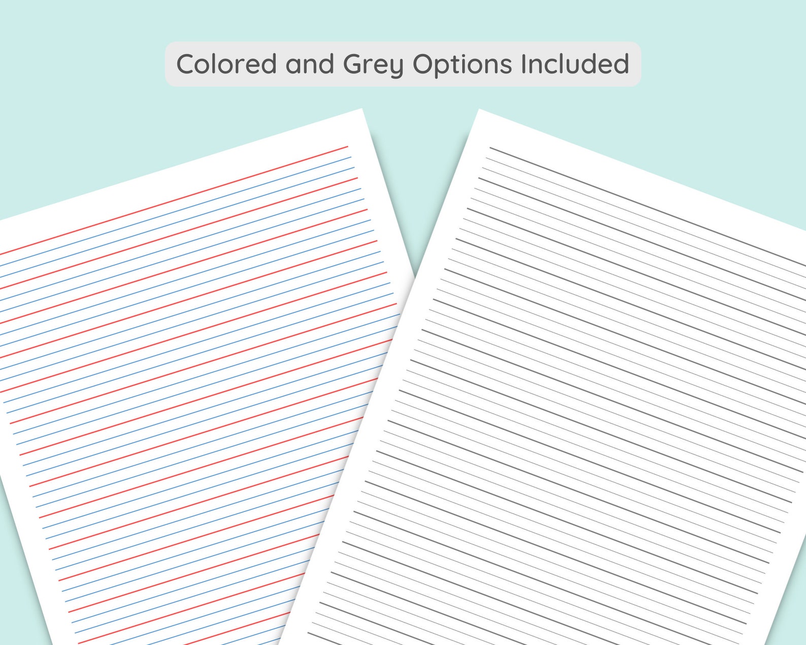4-lined Writing Practice Paper | Handwriting Penmanship Calligraphy ...
