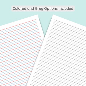 4-lined Writing Practice Paper | Handwriting Penmanship Calligraphy ...