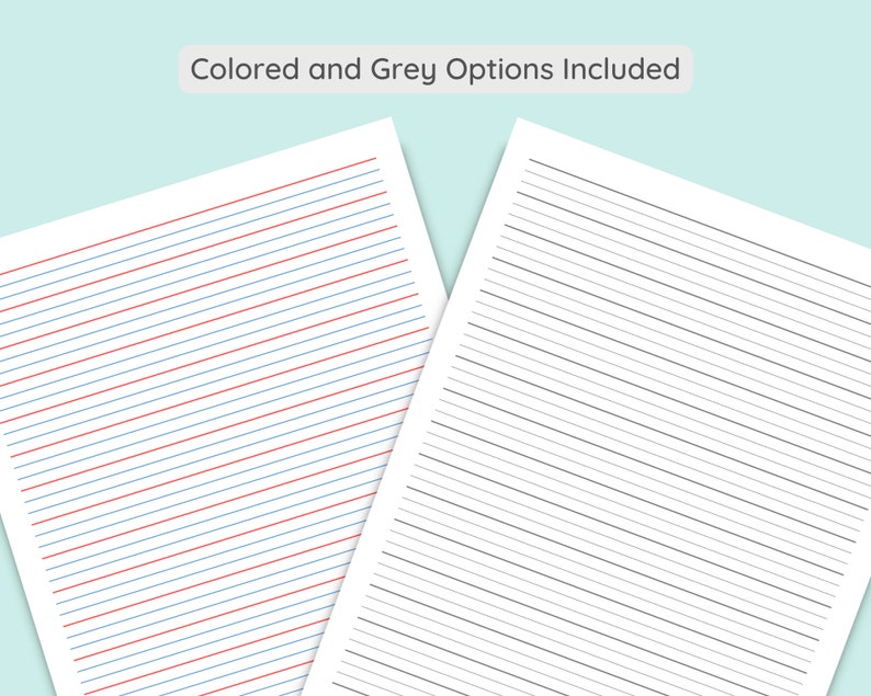 4-lined Writing Practice Paper | Handwriting Penmanship Calligraphy ...