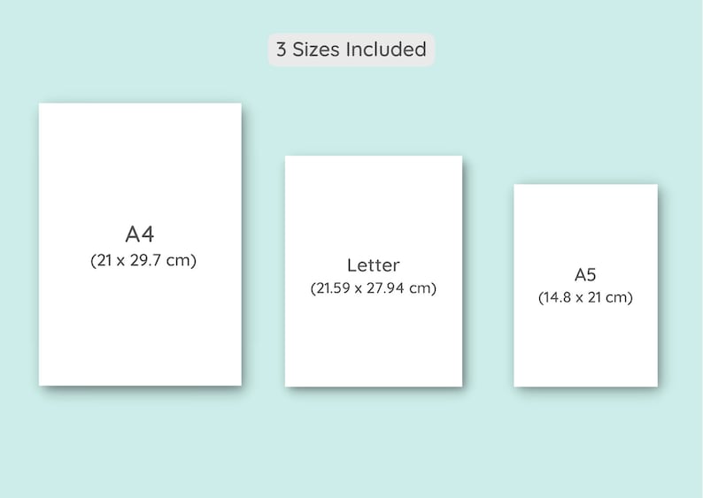 Set of 5 Colored Printable Lined Paper With Vertical Line | 15 ...