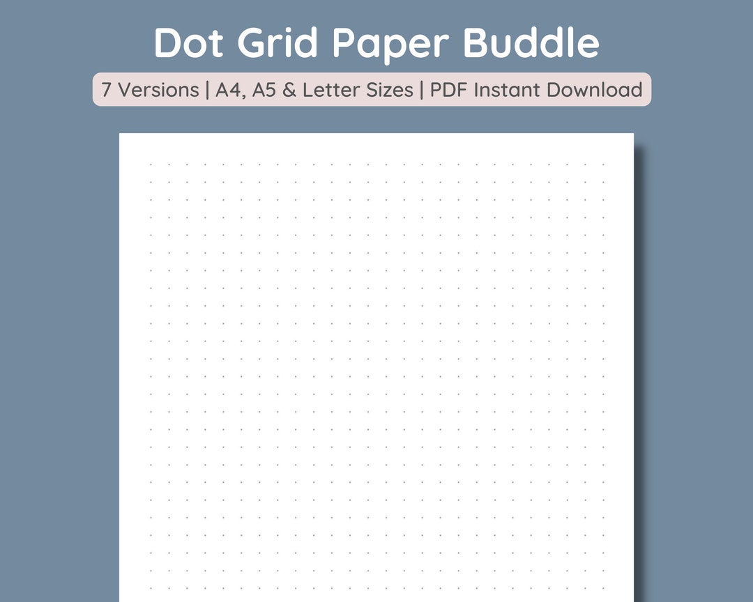 Set of 14 Printable Dot Grid Paper | 42 Templates | Dottedpage | 7 Dot ...